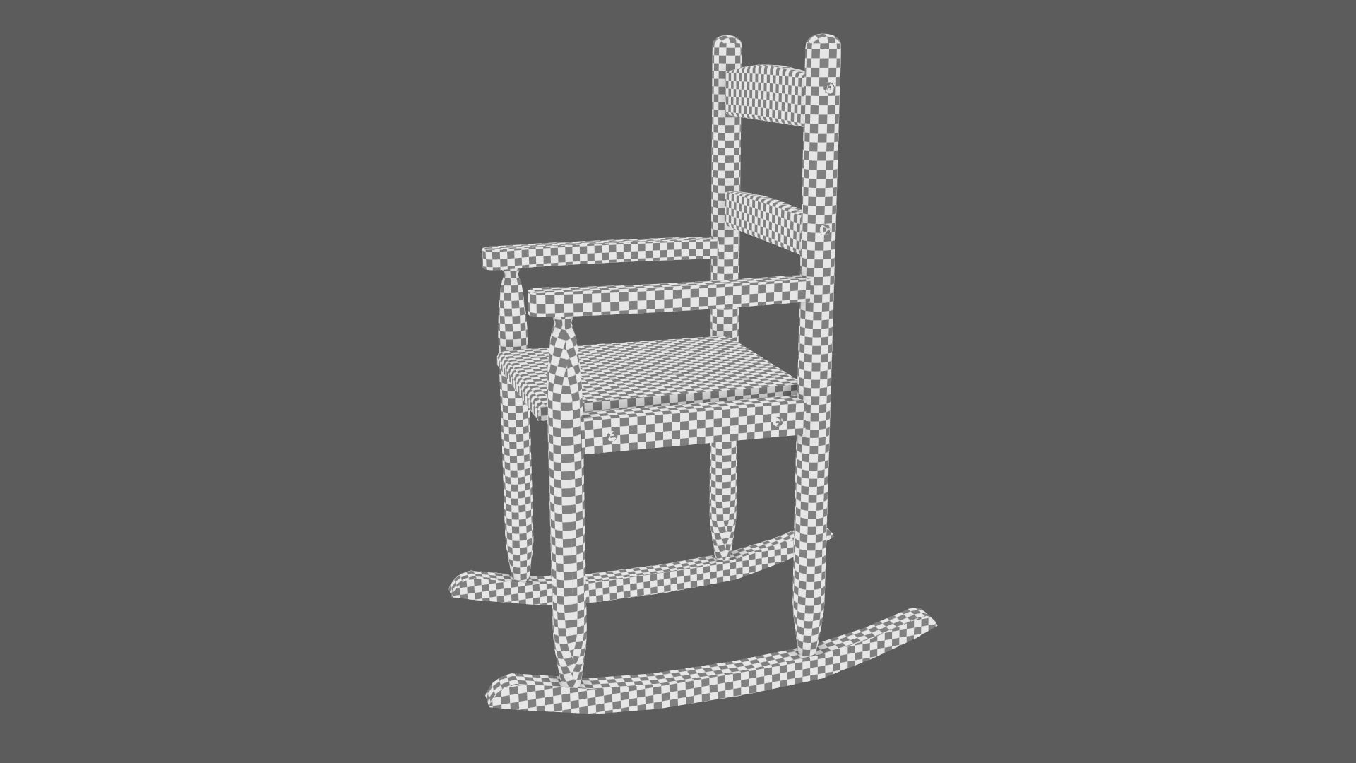 Chair No 9 Rocking Chair Cane Rocker Shiny Plastic Version 3D model ...