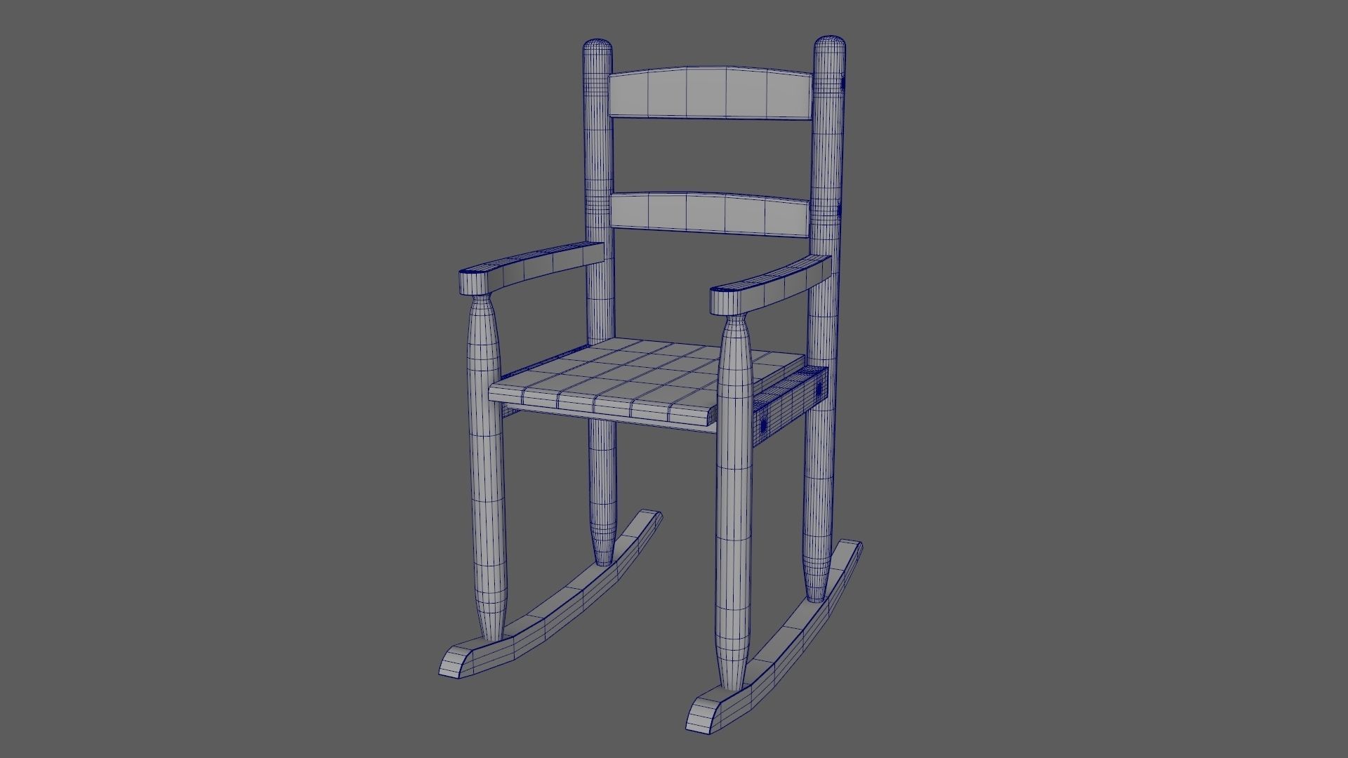 Chair No 9 Rocking Chair Cane Rocker Shiny Plastic Version 3D model ...