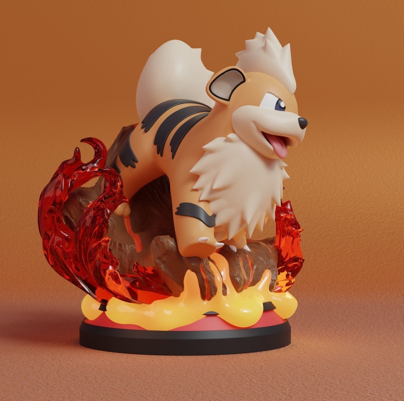 Pokemon - Growlithe Figure 3D model 3D printable | CGTrader