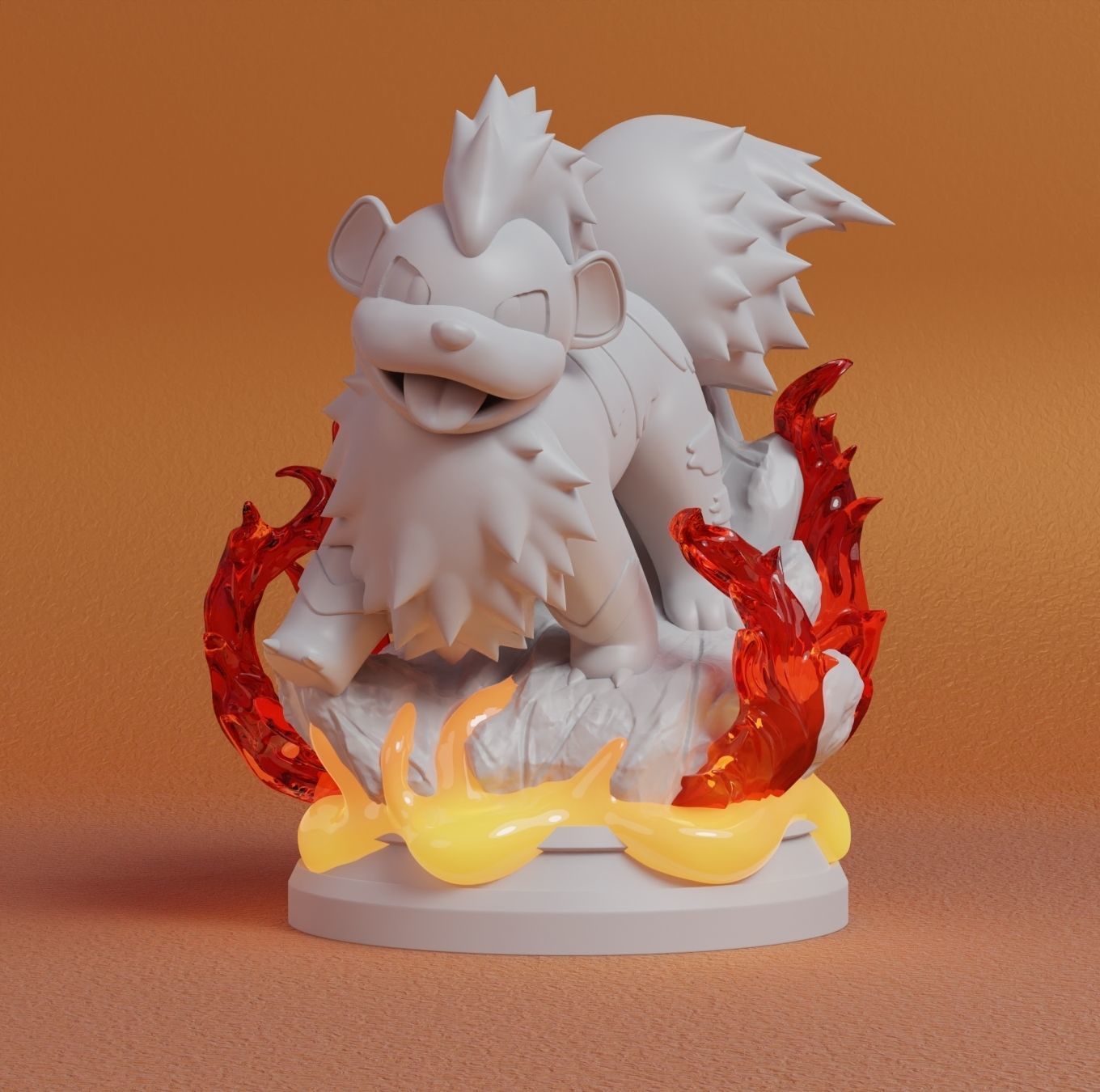 Pokemon - Growlithe Figure 3D model 3D printable | CGTrader