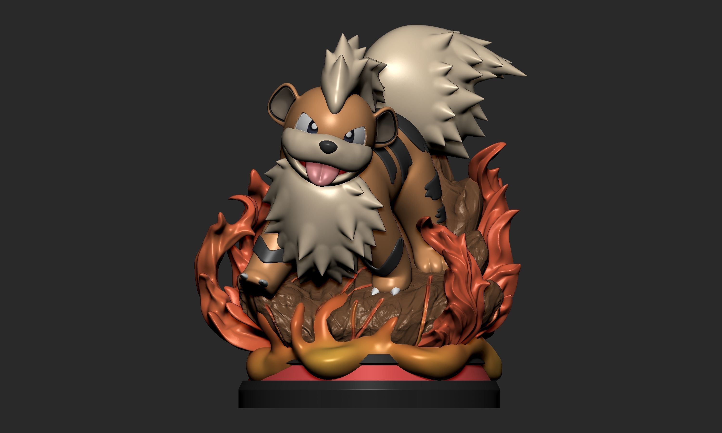 Pokemon - Growlithe Figure 3D model 3D printable | CGTrader