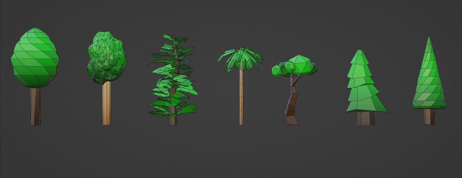 3D model Low Poly Tree Pack VR / AR / low-poly | CGTrader