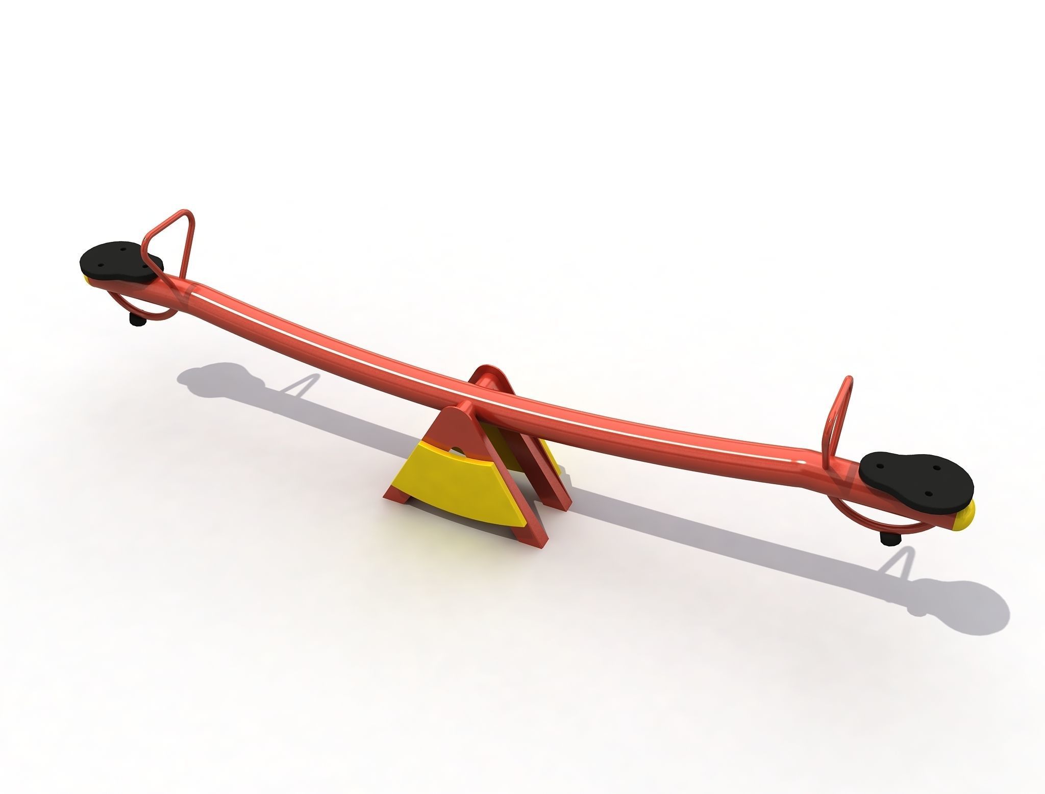 Kids Game Play Equipment 001 Metal Seesaw 3D model | CGTrader