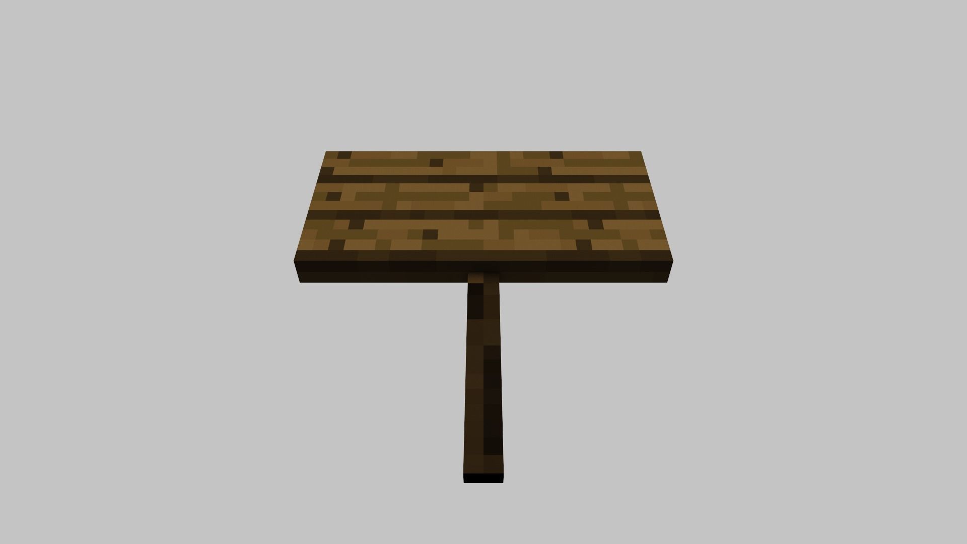 3D model MineCraft oak sign model VR / AR / low-poly | CGTrader