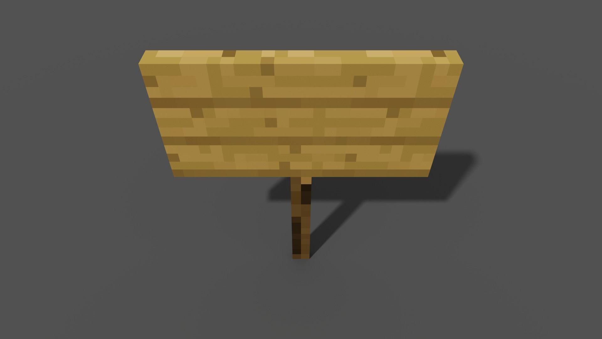 3D model MineCraft oak sign model VR / AR / low-poly | CGTrader