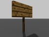 3D model MineCraft oak sign model VR / AR / low-poly | CGTrader