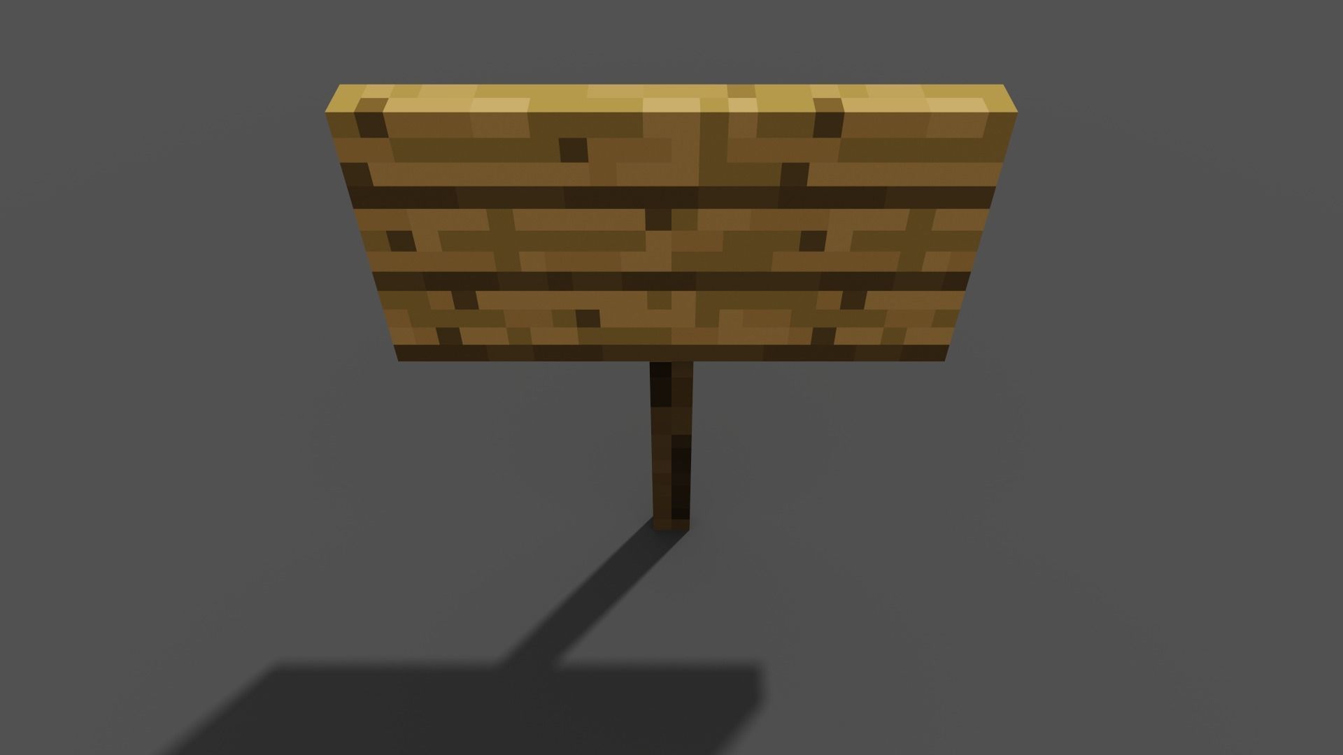3D model MineCraft oak sign model VR / AR / low-poly | CGTrader