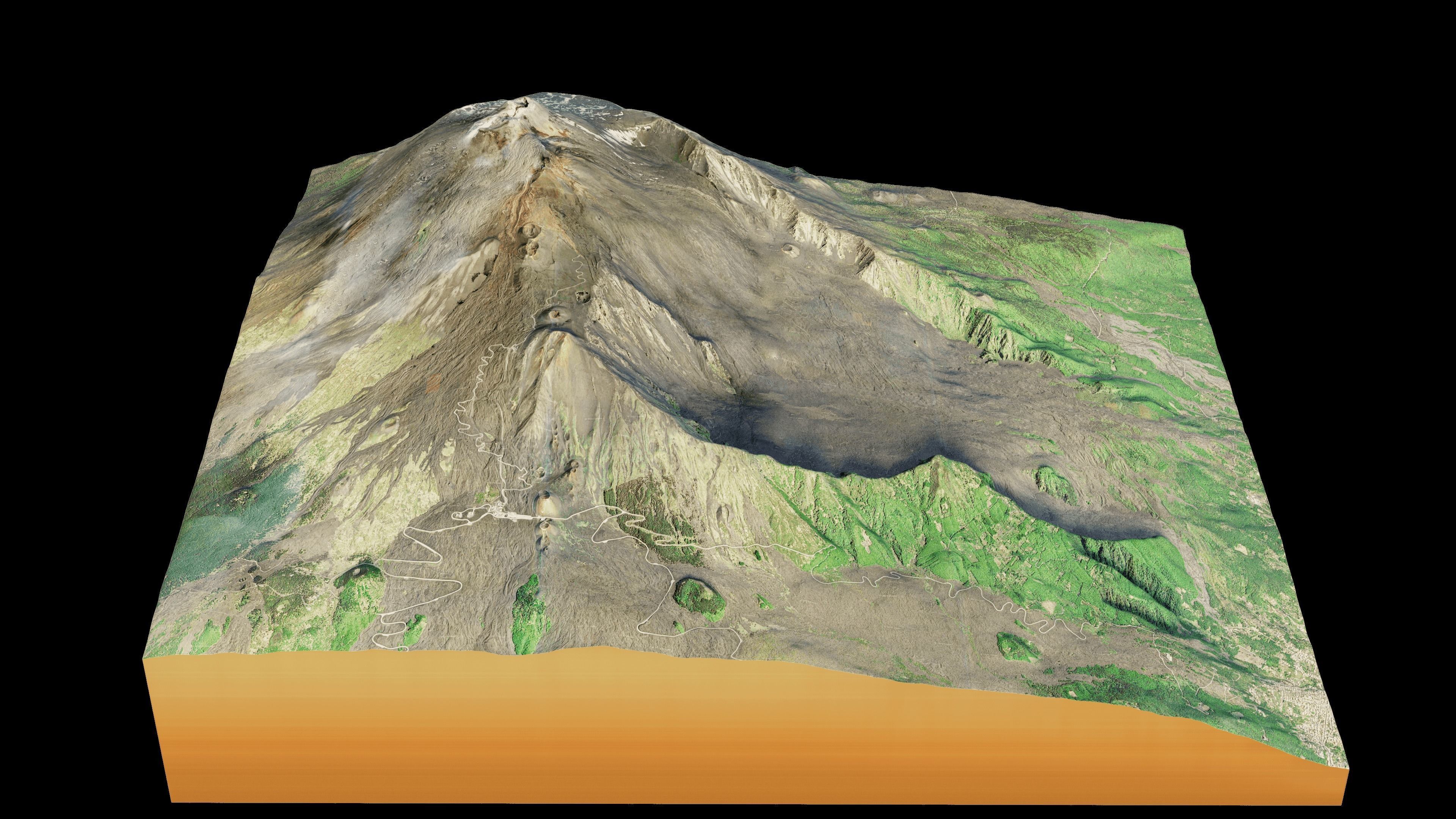 Mount Etna 3d model terrain 3D model | CGTrader