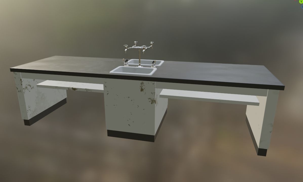 3D model Japanese School Science Bench VR / AR / low-poly | CGTrader