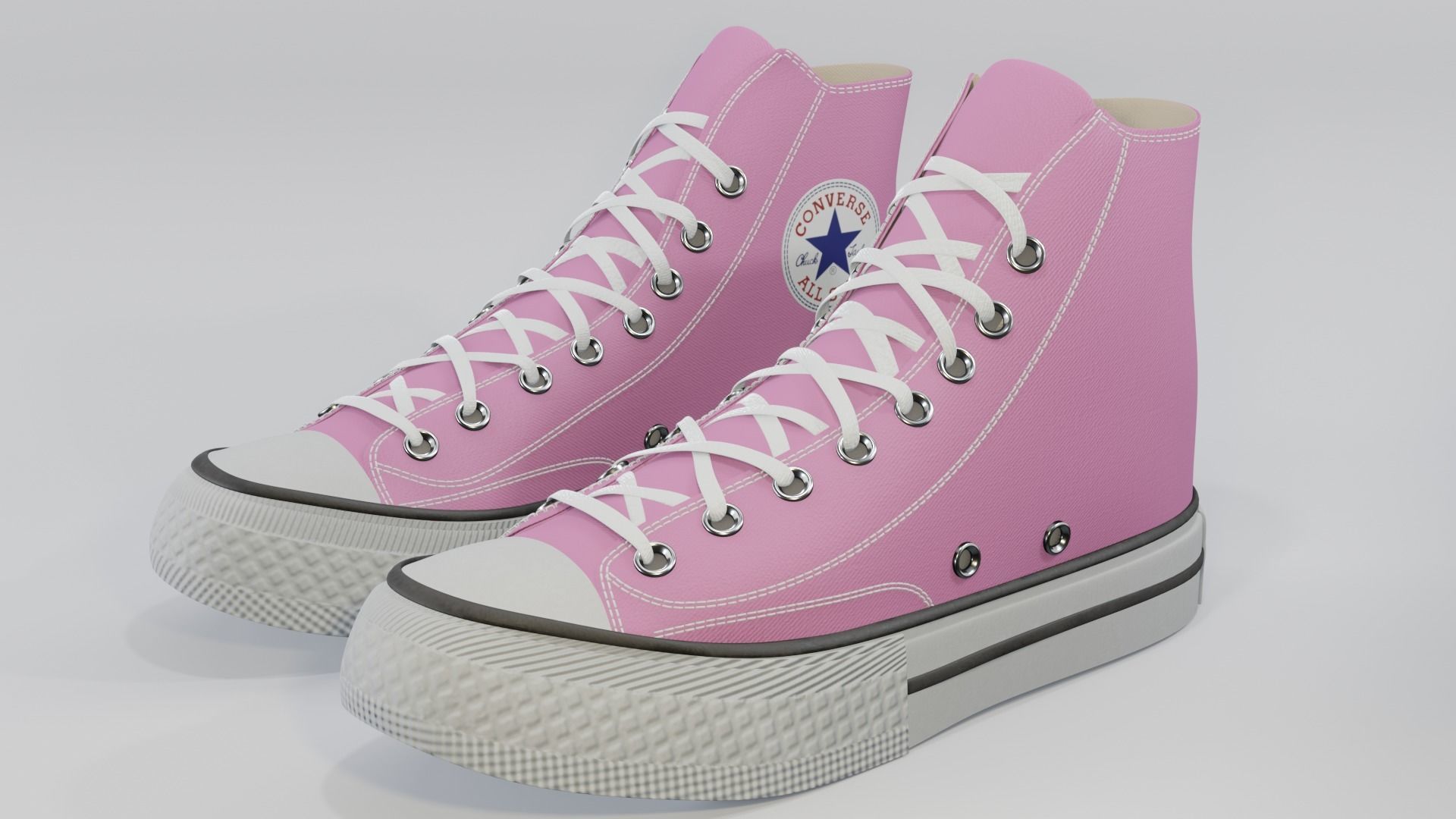 Basketball Leather Shoes Converse All Star Pink 3D model | CGTrader