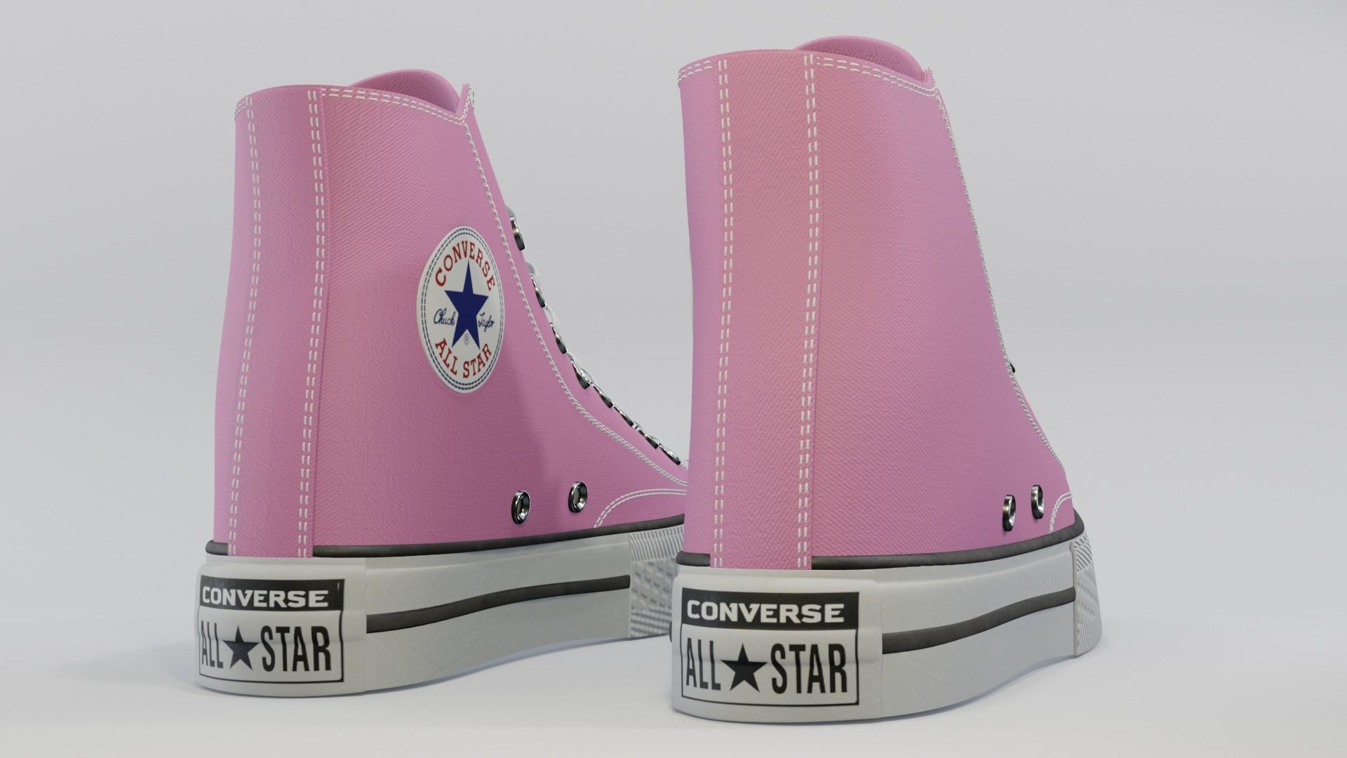 Basketball Leather Shoes Converse All Star Pink 3D model | CGTrader