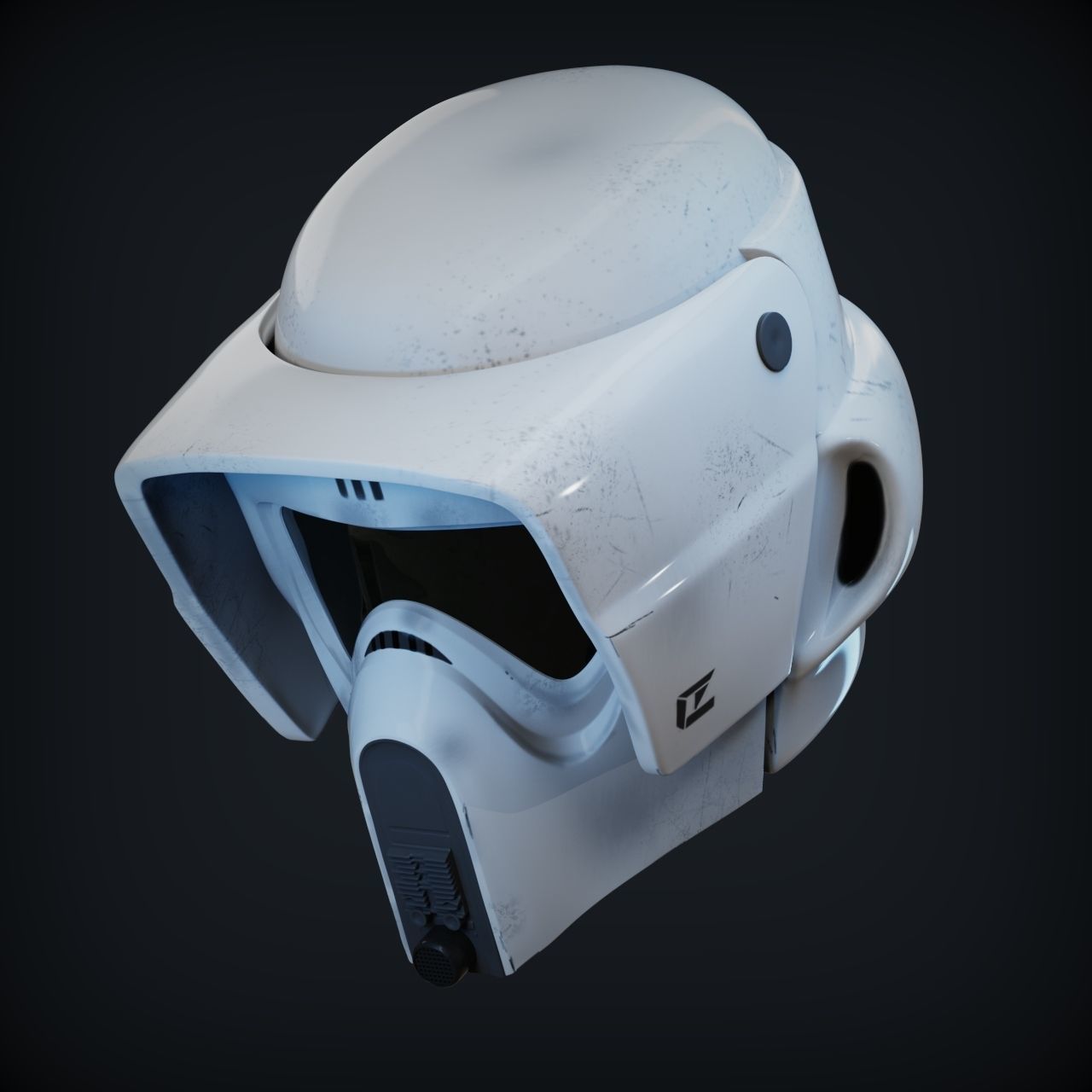 SCOUT TROOPER HELMET LIFE SIZE SCALE 3D model 3D printable | CGTrader