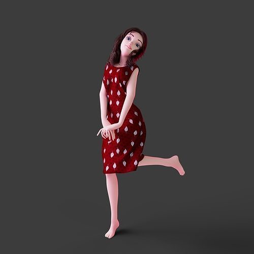 3d girl Sofia 3D model rigged | CGTrader