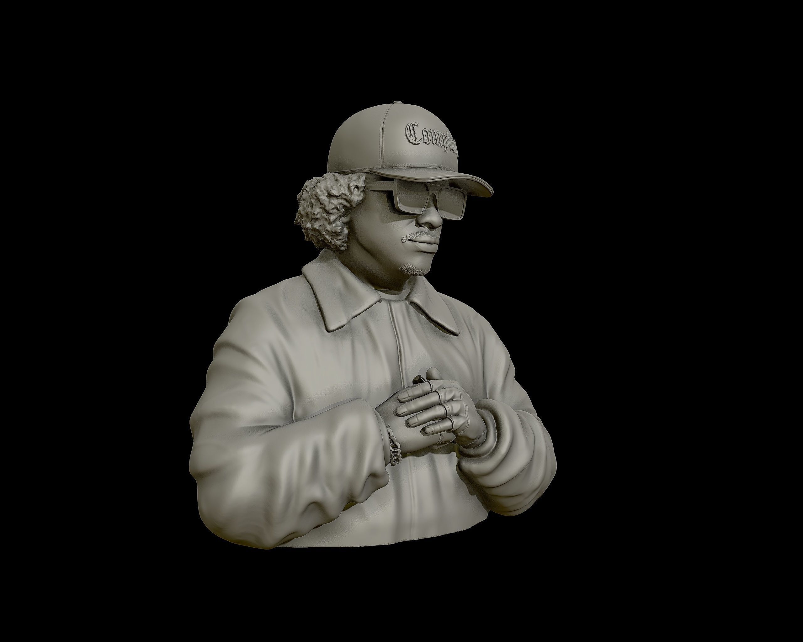 Eazy-E Bust 3D model 3D printable | CGTrader