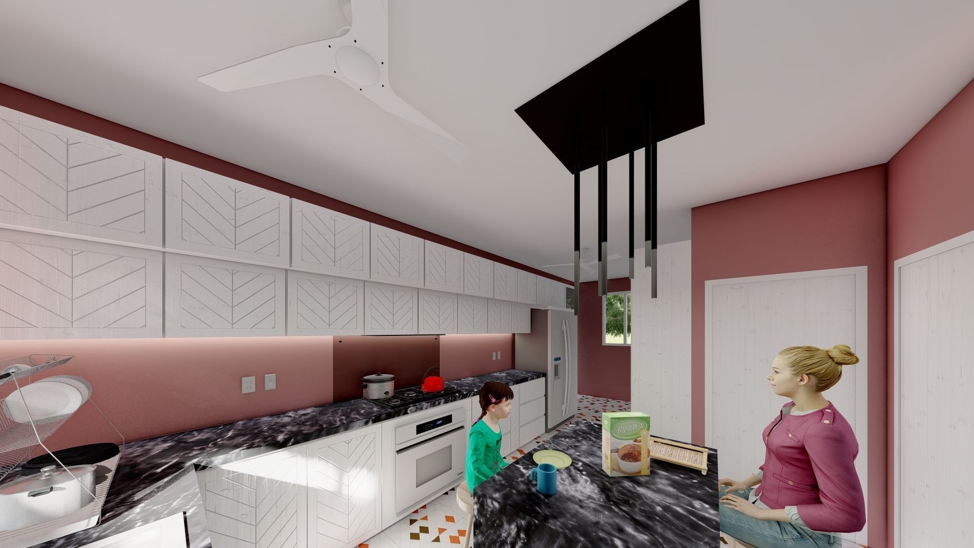 interior kitchen scene 3D model | CGTrader