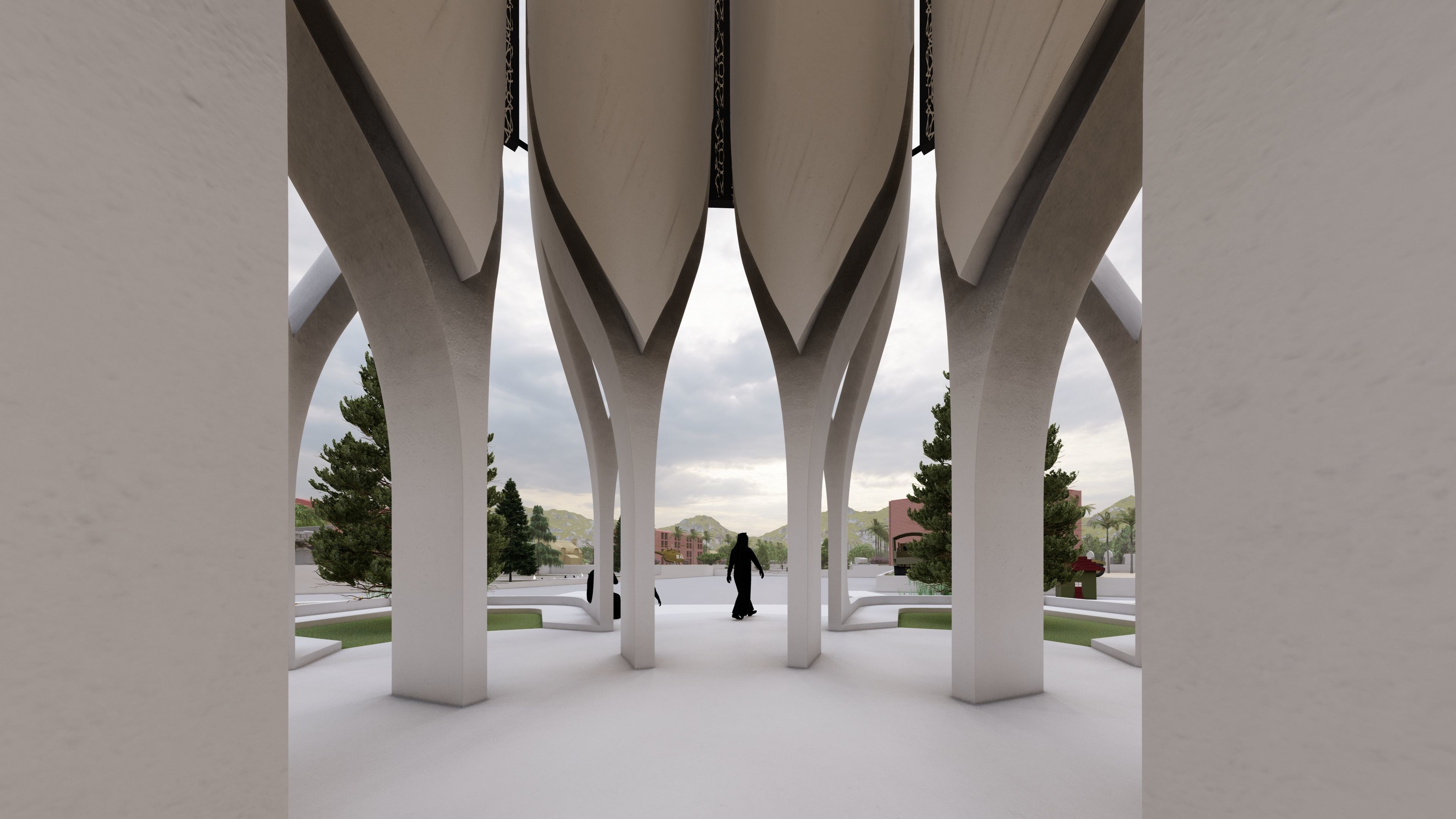 Monumental Urban contemporary landscape design 3D model | CGTrader