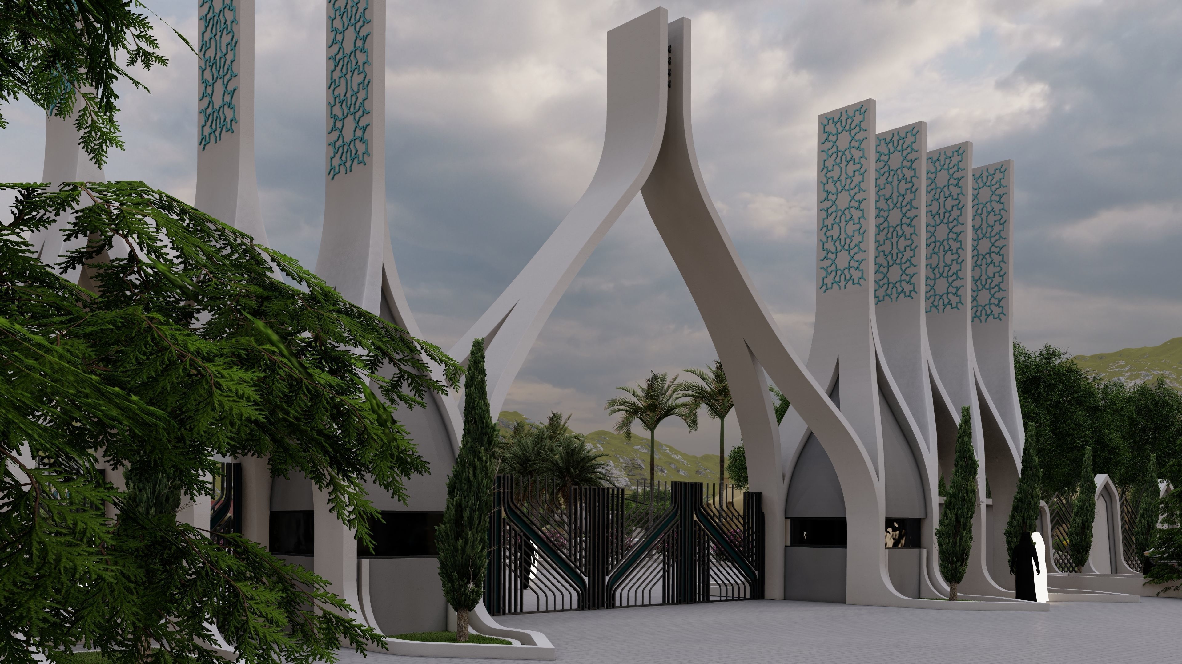 Monumental Urban contemporary landscape design 3D model | CGTrader