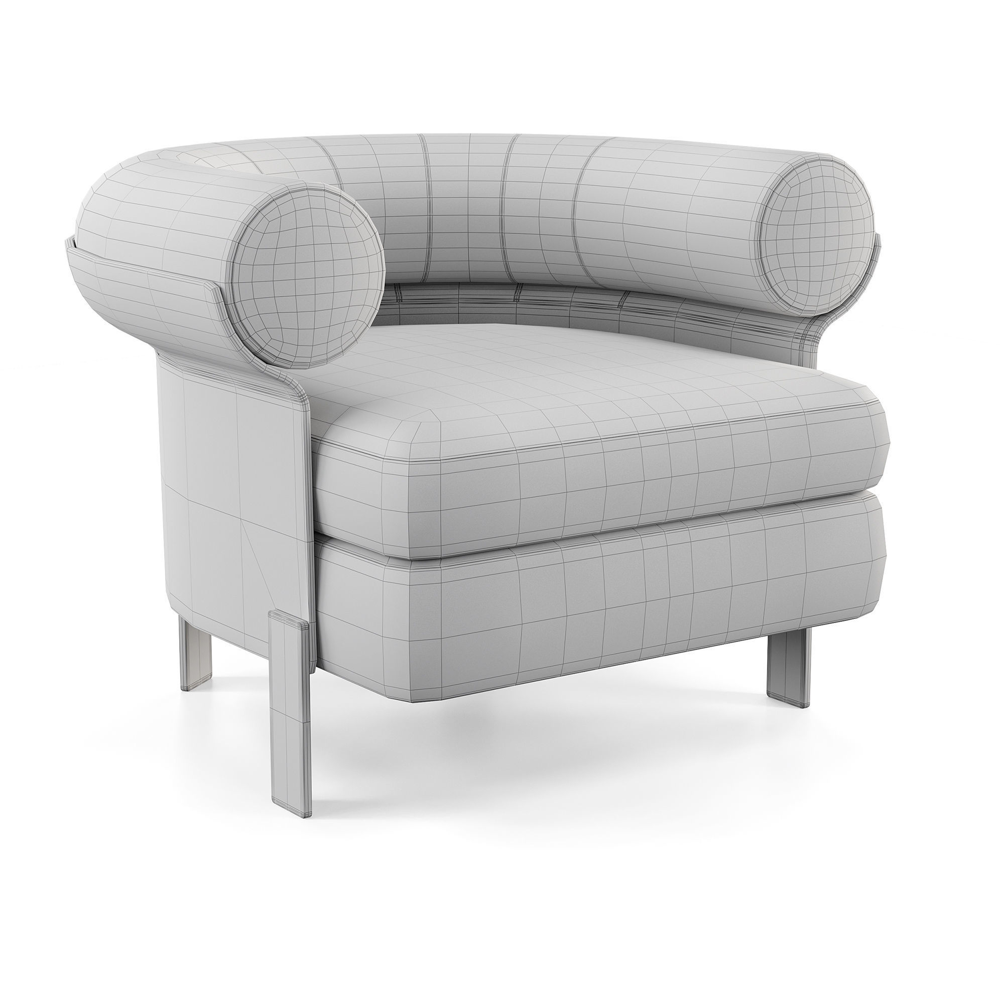 3D model Mattia Armchair By Minotti VR / AR / low-poly | CGTrader