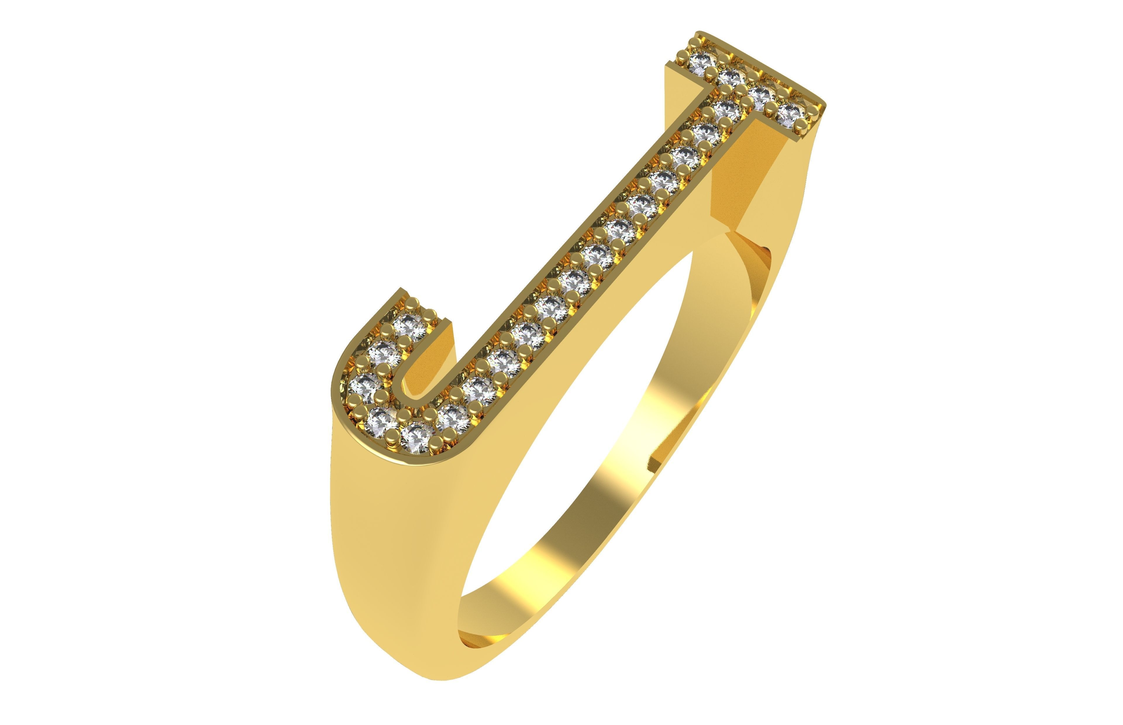 Alphabet A to Z Diamond Ring 3D Model Collection | CGTrader