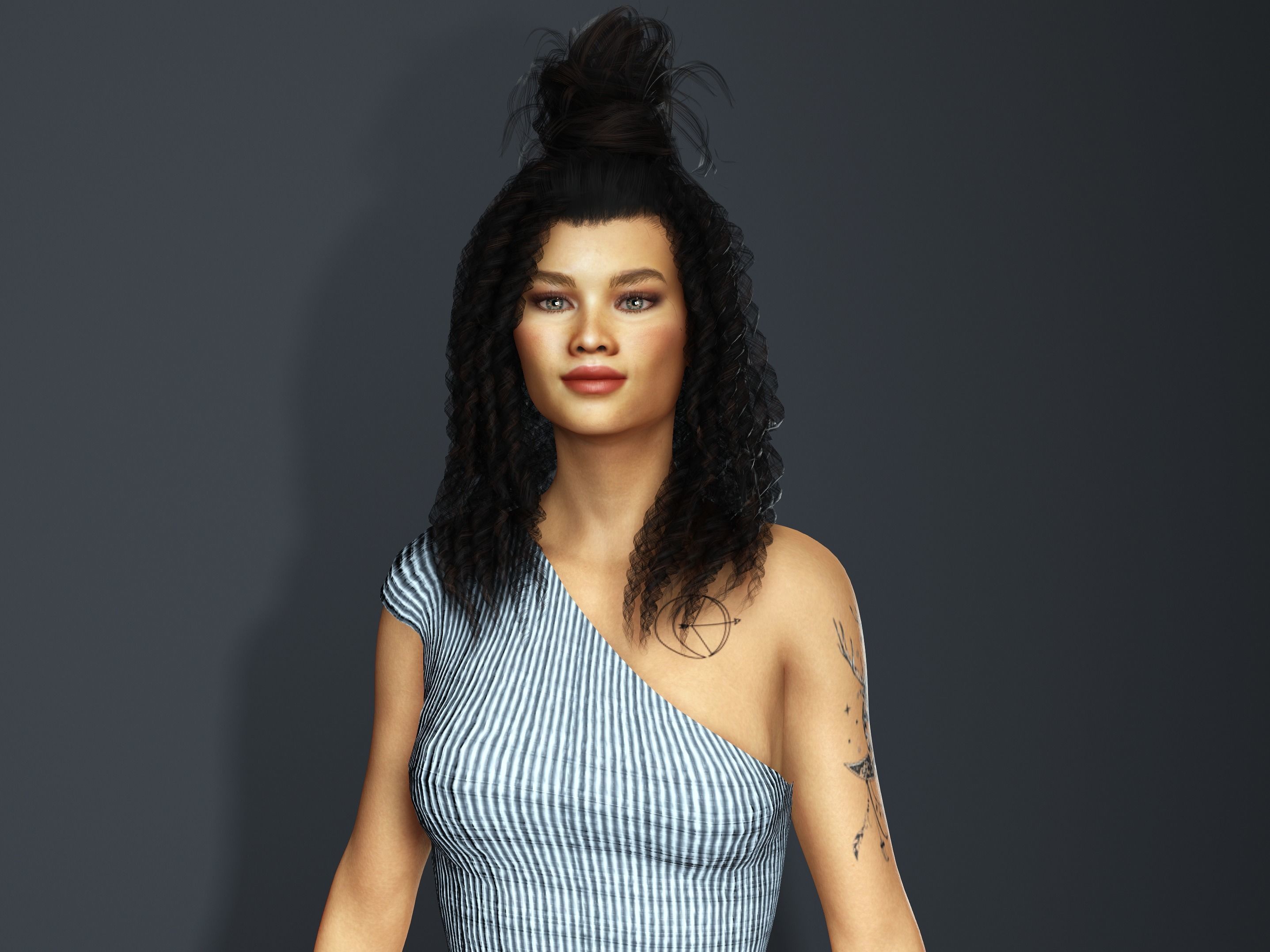 3D model Artemis-Female Character VR / AR / low-poly | CGTrader