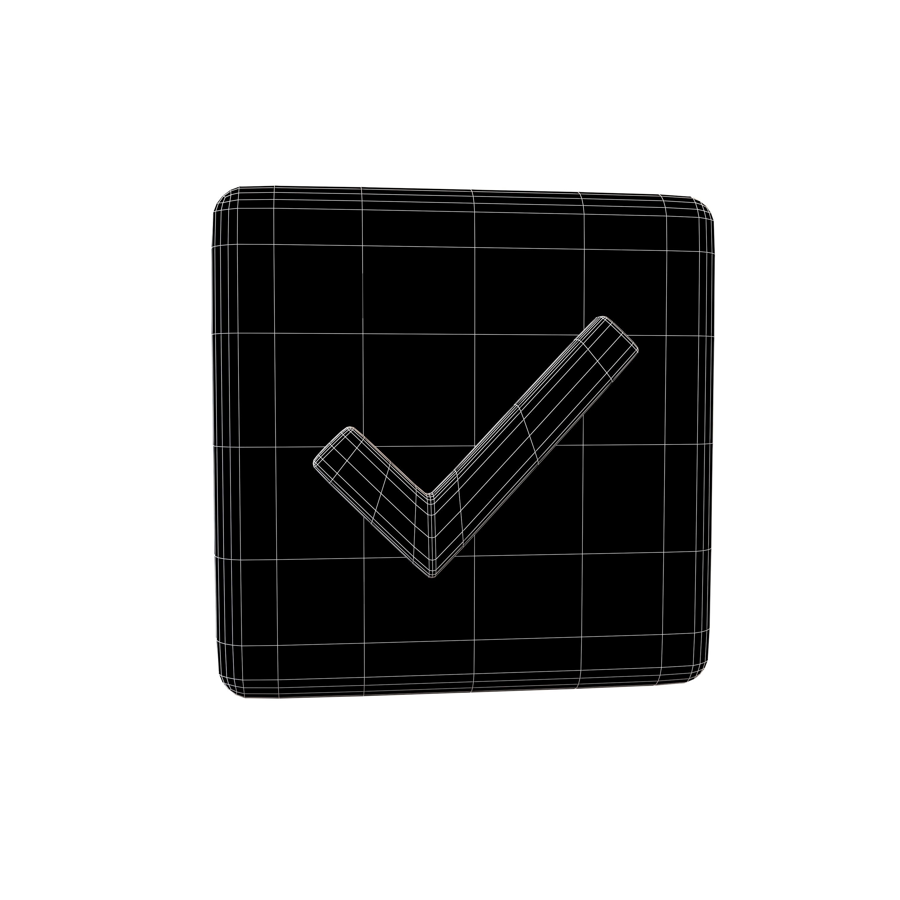 3D model Tick Icon Box V1 001 VR / AR / low-poly | CGTrader