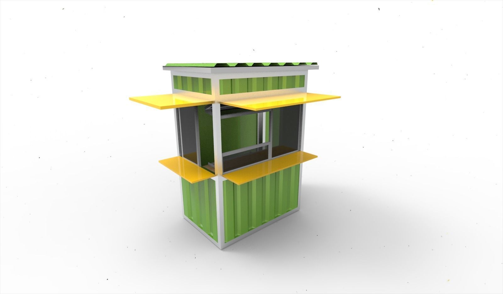 Container booth cafe 3D model | CGTrader