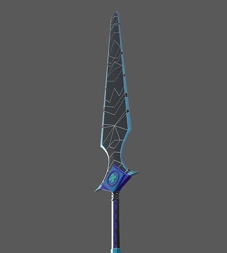 Sword Blue Cast 3D model | CGTrader