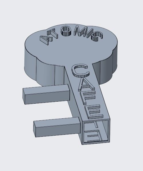 Atomic Cafe Sign 3D model 3D printable | CGTrader