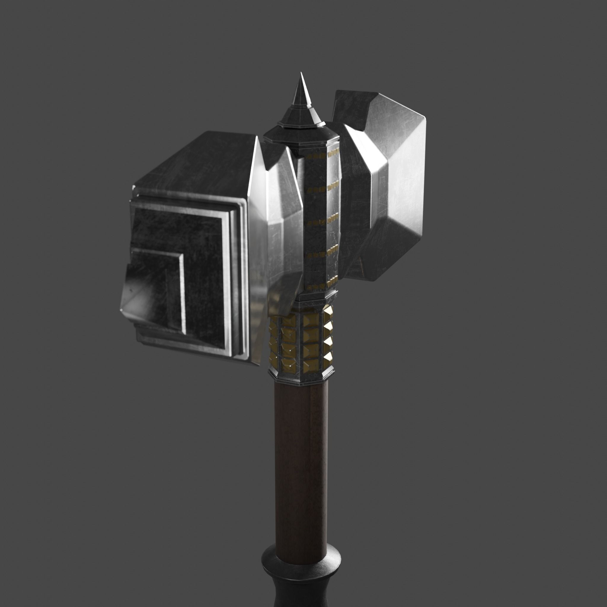 Two-headed war Hammer 3D model | CGTrader