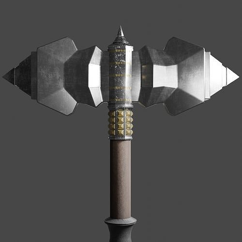 Two-headed war Hammer 3D model | CGTrader
