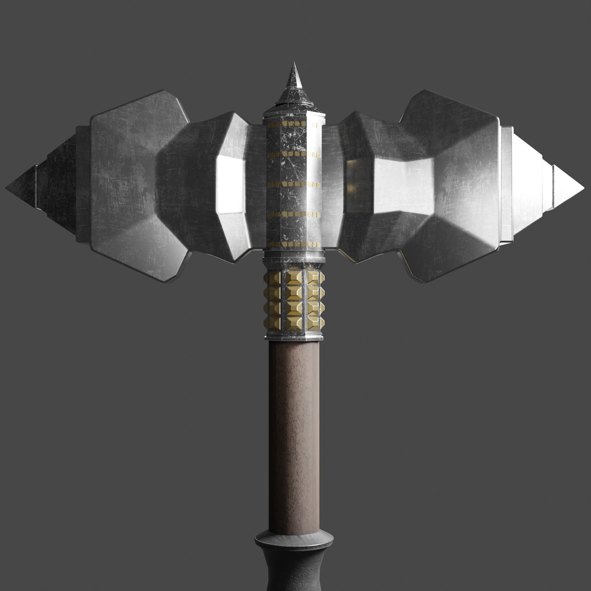 Two-headed war Hammer 3D model | CGTrader