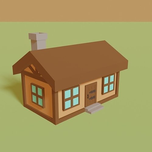 Simple house free 3D model | CGTrader