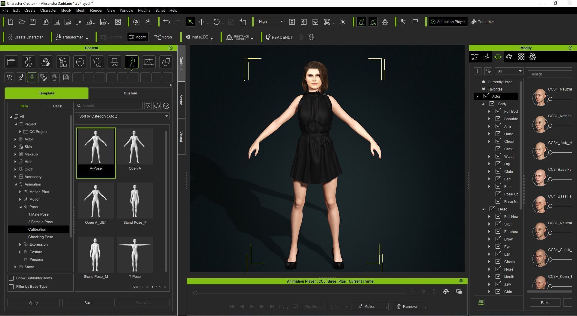 3D model Alexandra Daddario Rigged Animated 2500 Free Animation ...