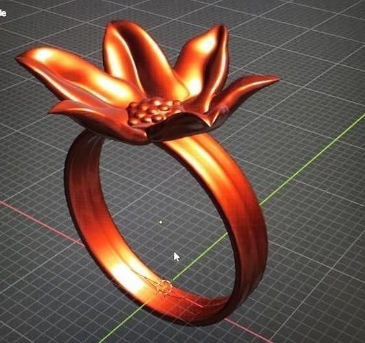 Flower ring 3D model 3D printable | CGTrader