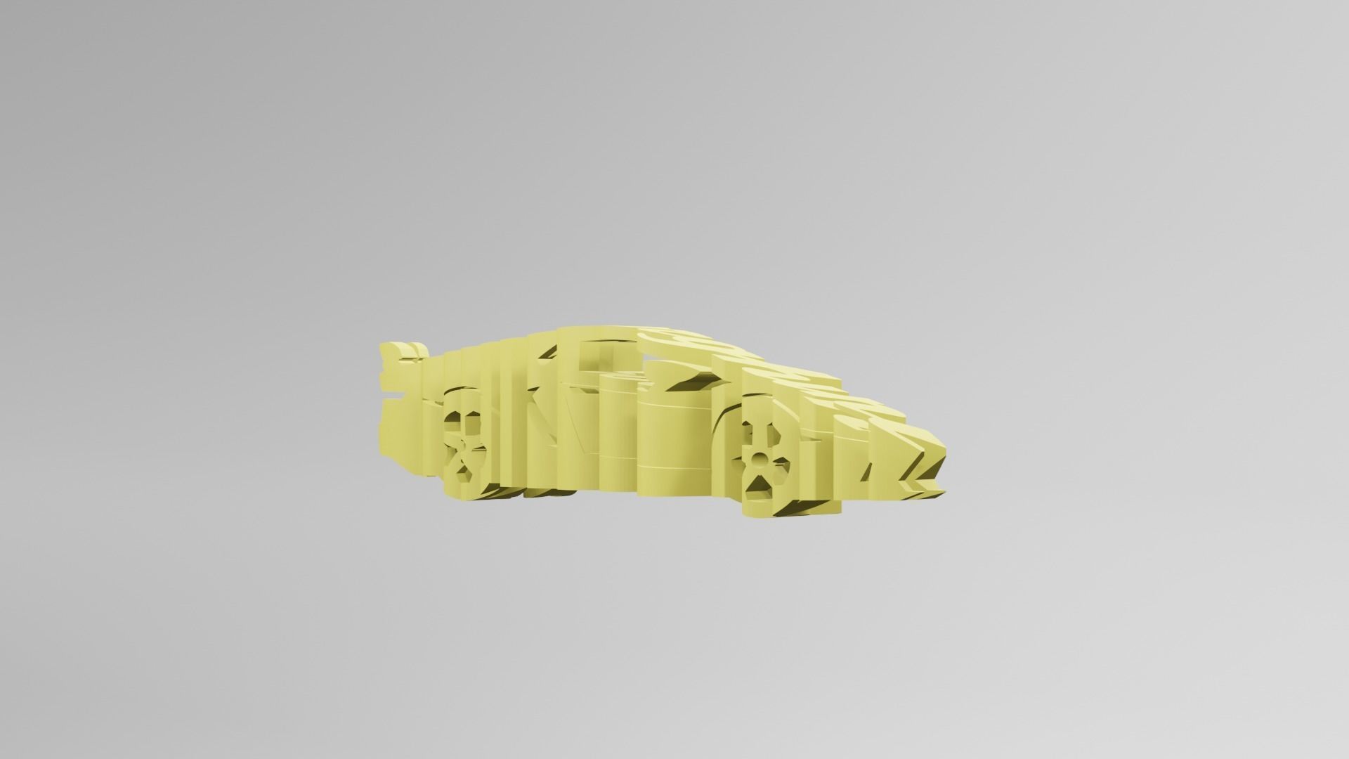 Lamborghini Aventador SVJ - Keychain 3D model 3D printable | CGTrader