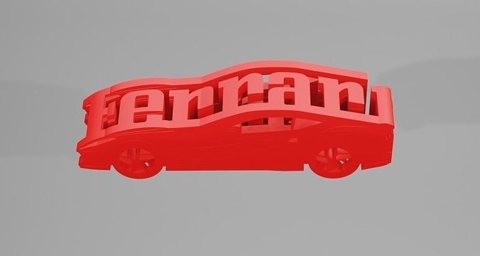 Ferrari 812 GTS - Keychain 3D model 3D printable | CGTrader