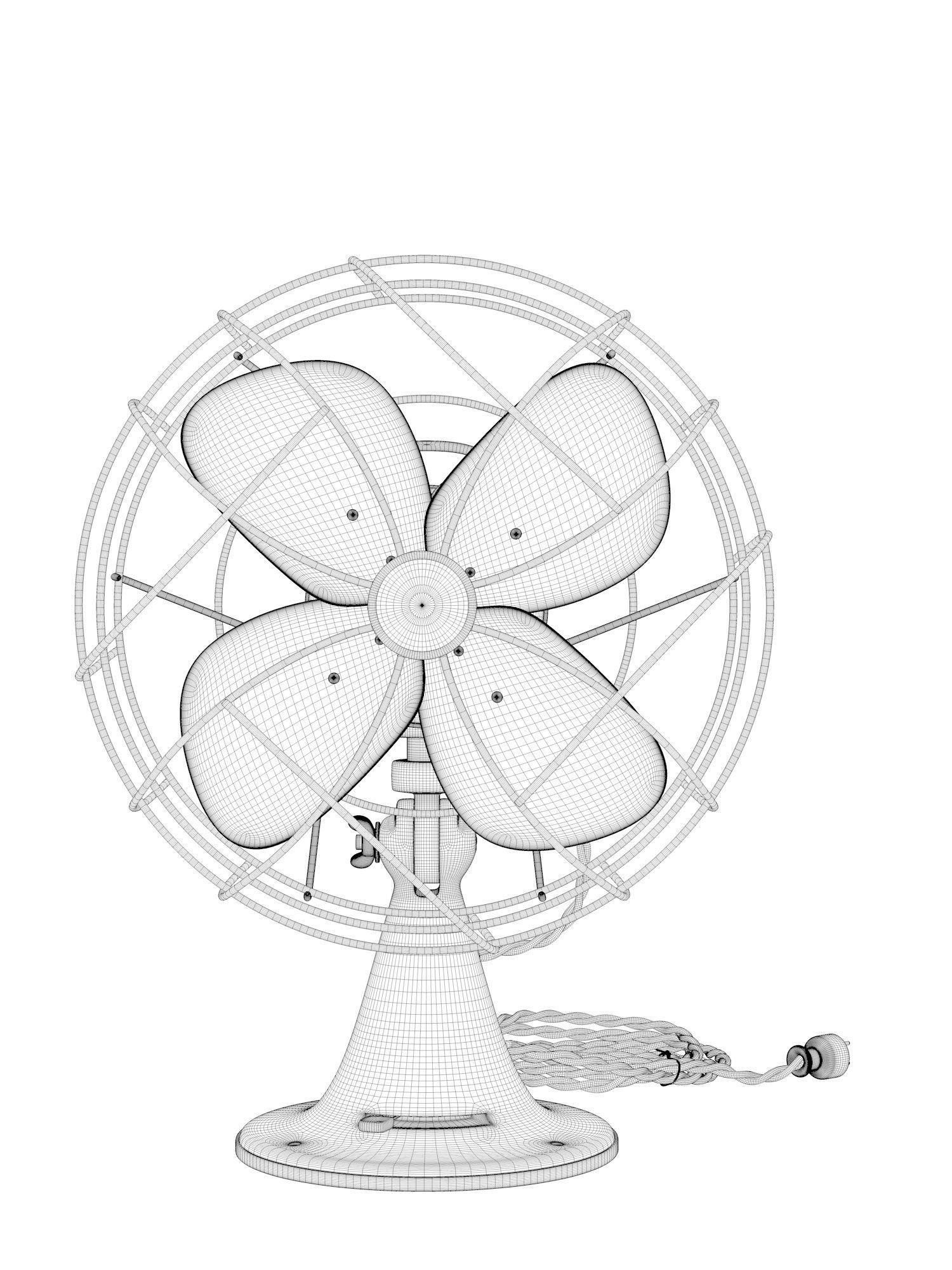 79646-AX Vintage Electric Fan 3D model | CGTrader