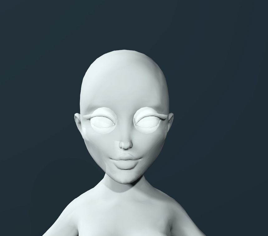3D model Cartoony Girl Rigged Animated 2500 Free Animation Tutorial VR / AR / low-poly | CGTrader
