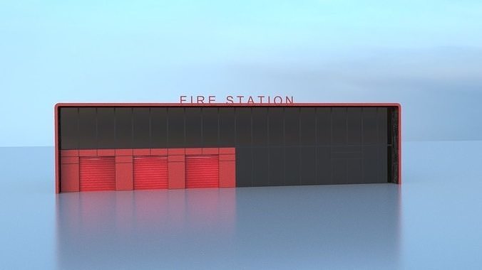 3D model City Fire Station 6 VR / AR / low-poly | CGTrader