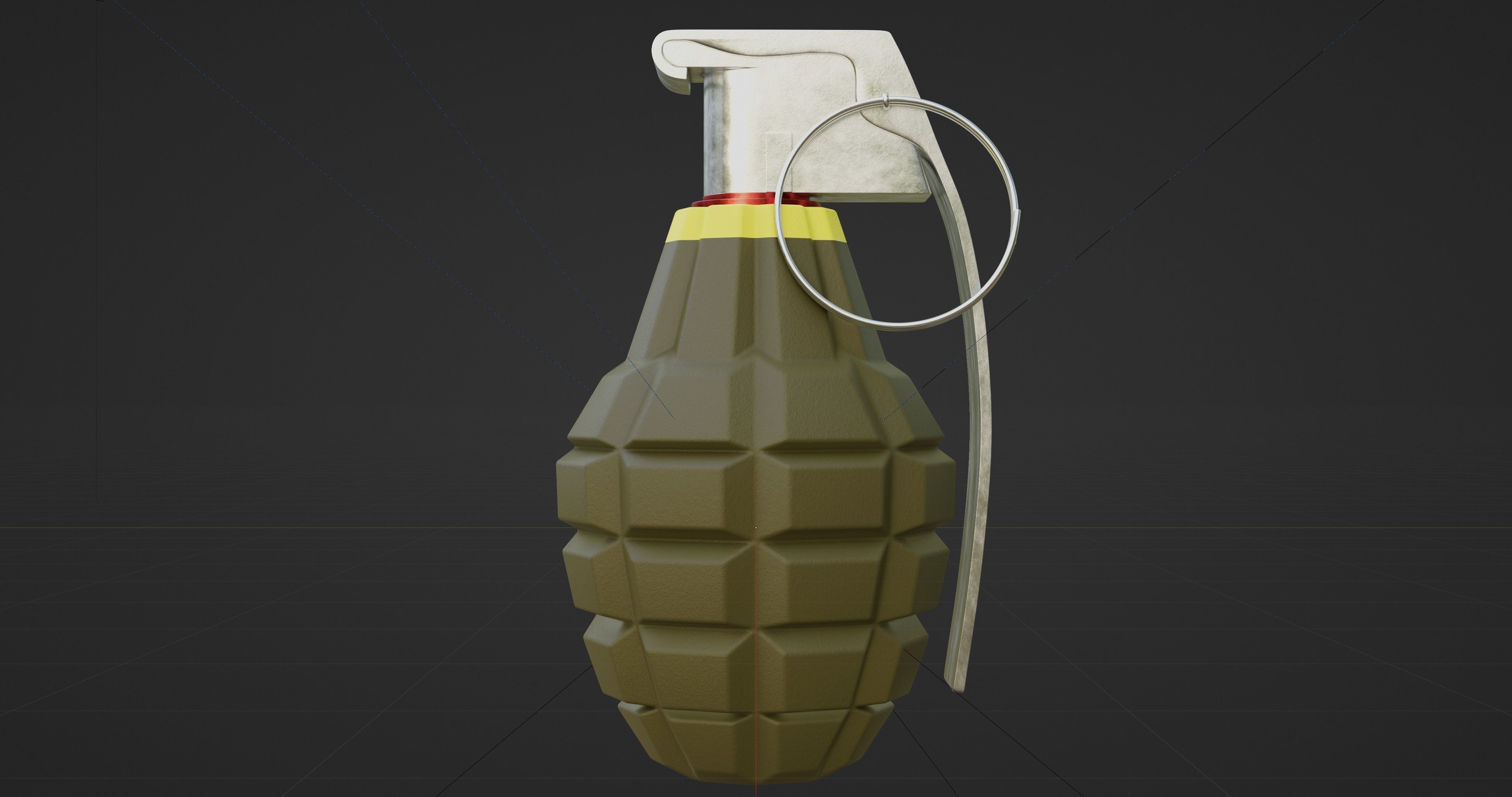 3D model MK 2 Grenade - made in Blender VR / AR / low-poly | CGTrader