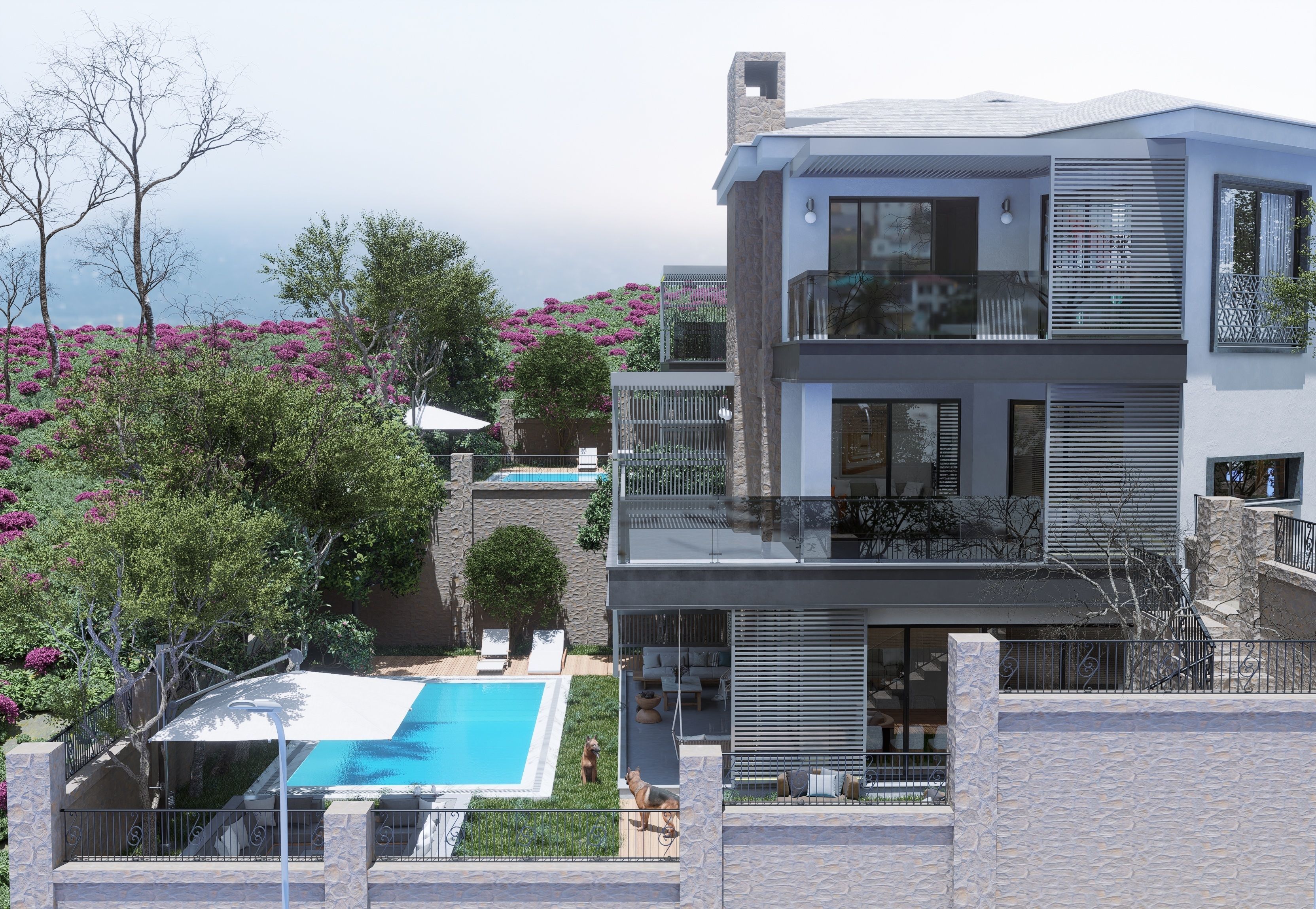 VILLA - 2 BLOCKS 3D model | CGTrader