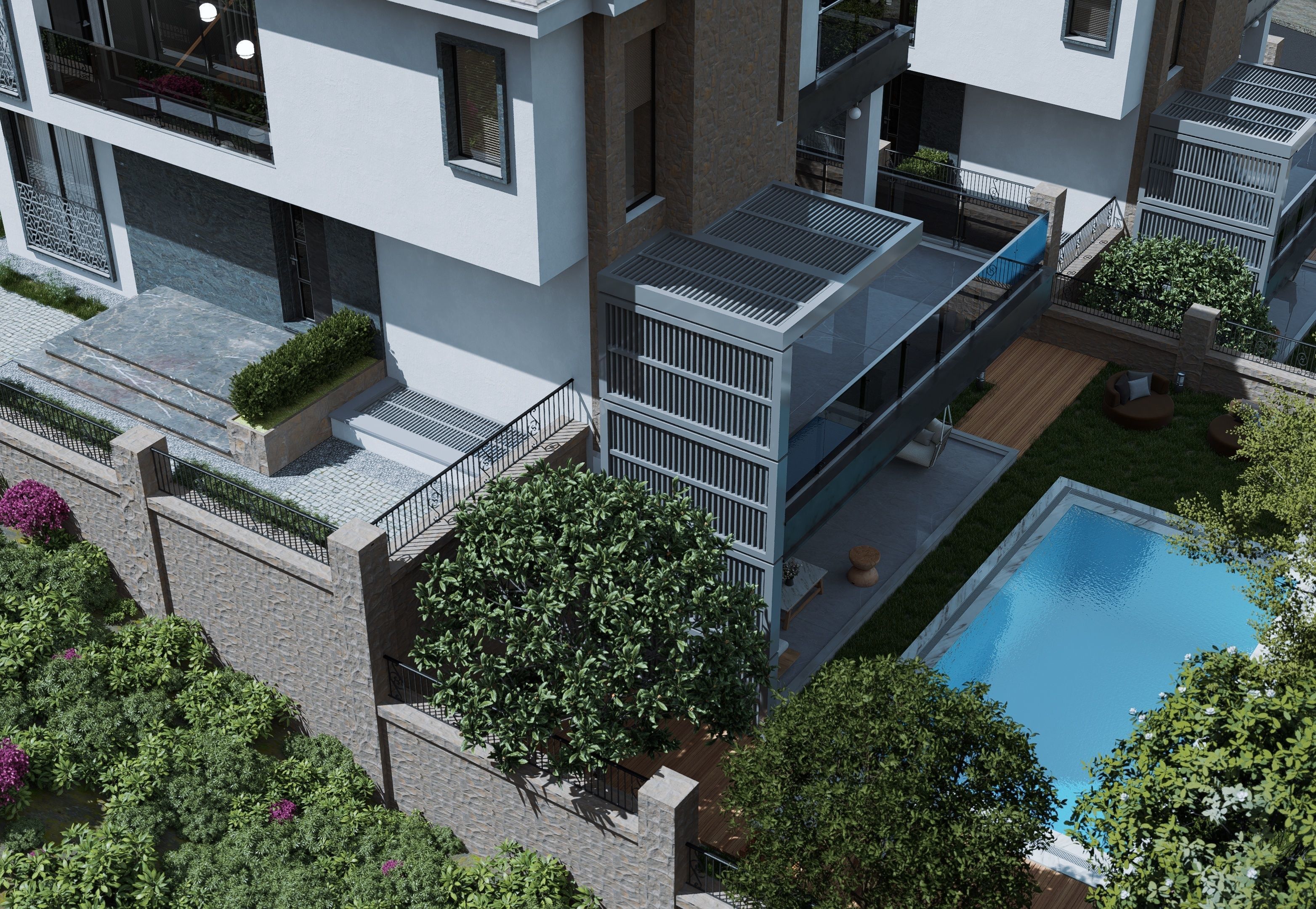 VILLA - 2 BLOCKS 3D model | CGTrader