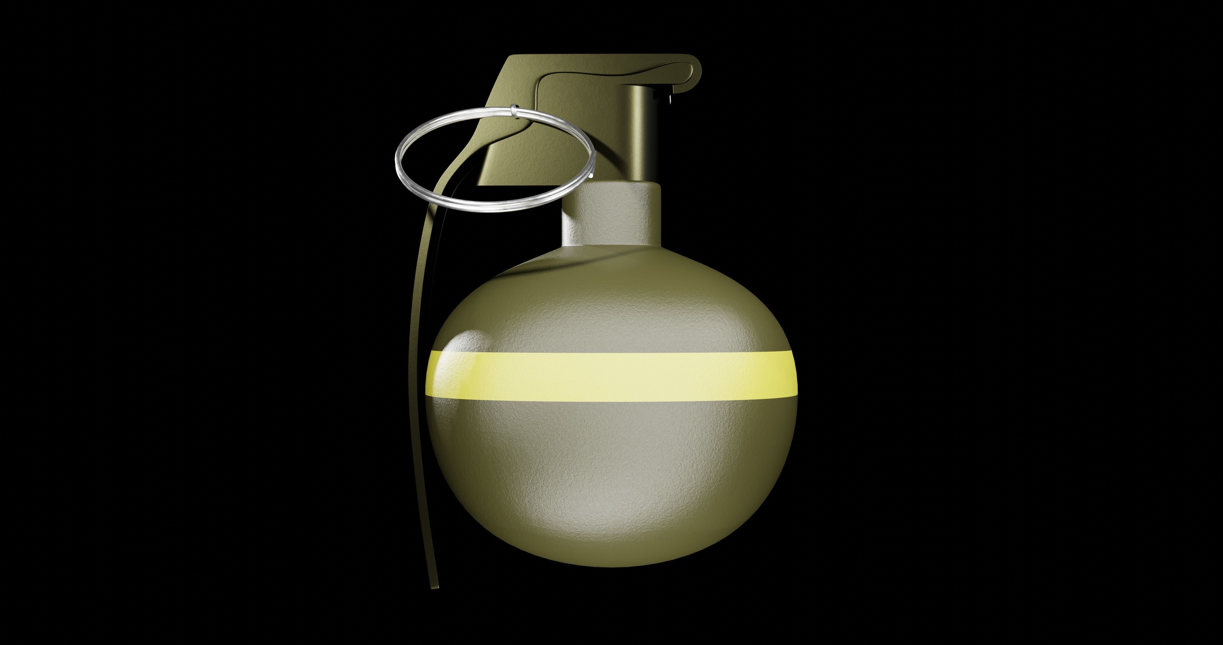 3D model HE Grenade - made in Blender VR / AR / low-poly | CGTrader