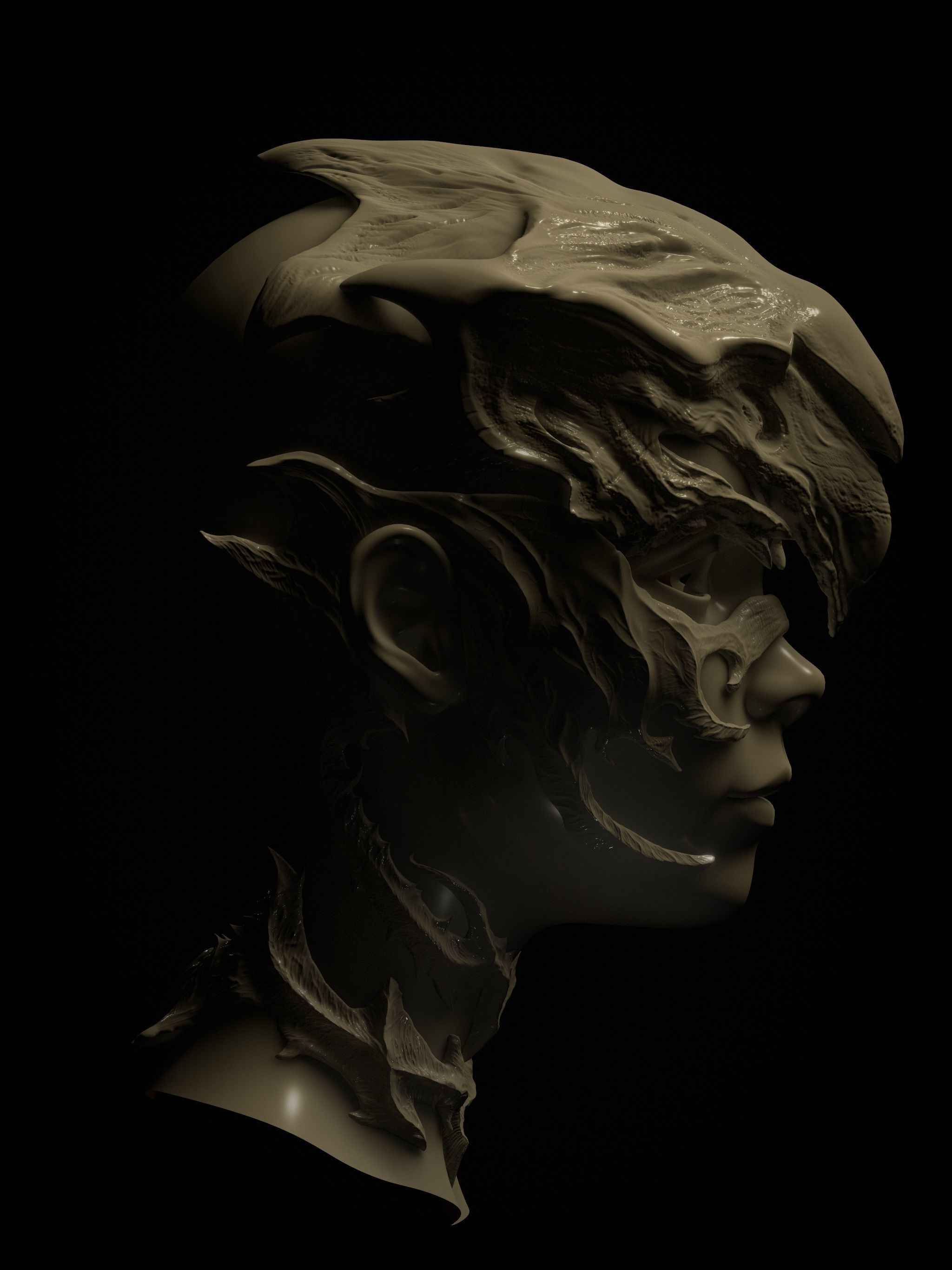 FF16 GARUDA Head and Neck - Cosplay FFXVI Final Fantasy Eikon 3D model ...