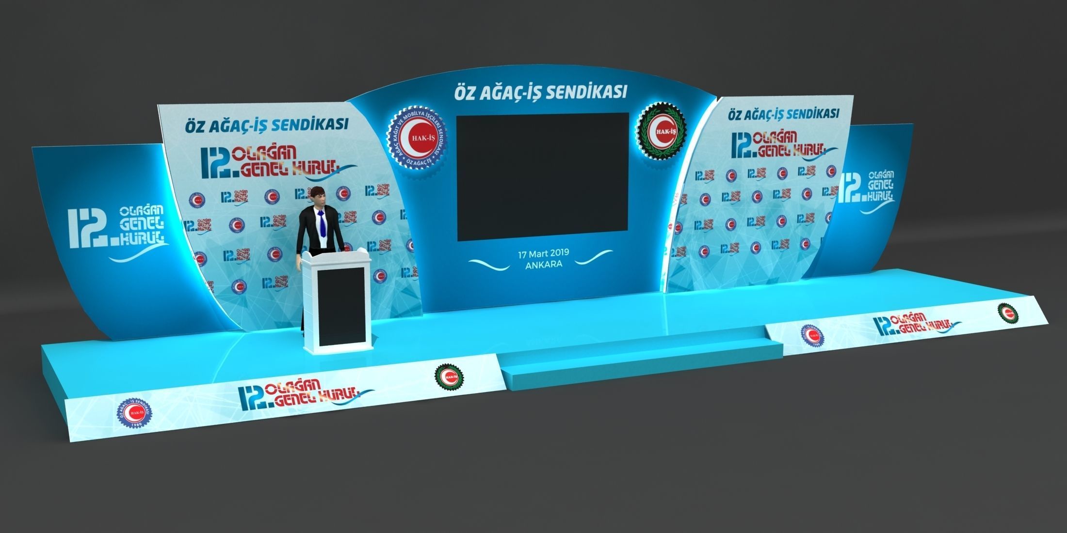 Session Stage Decor 089 3D model | CGTrader