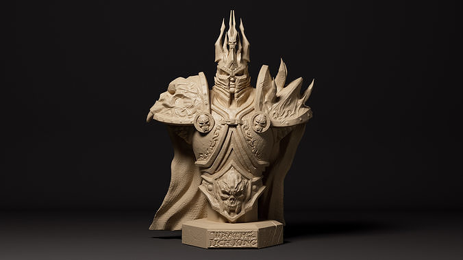Arthas the Lich King Bust 3D print model 3D model 3D printable | CGTrader