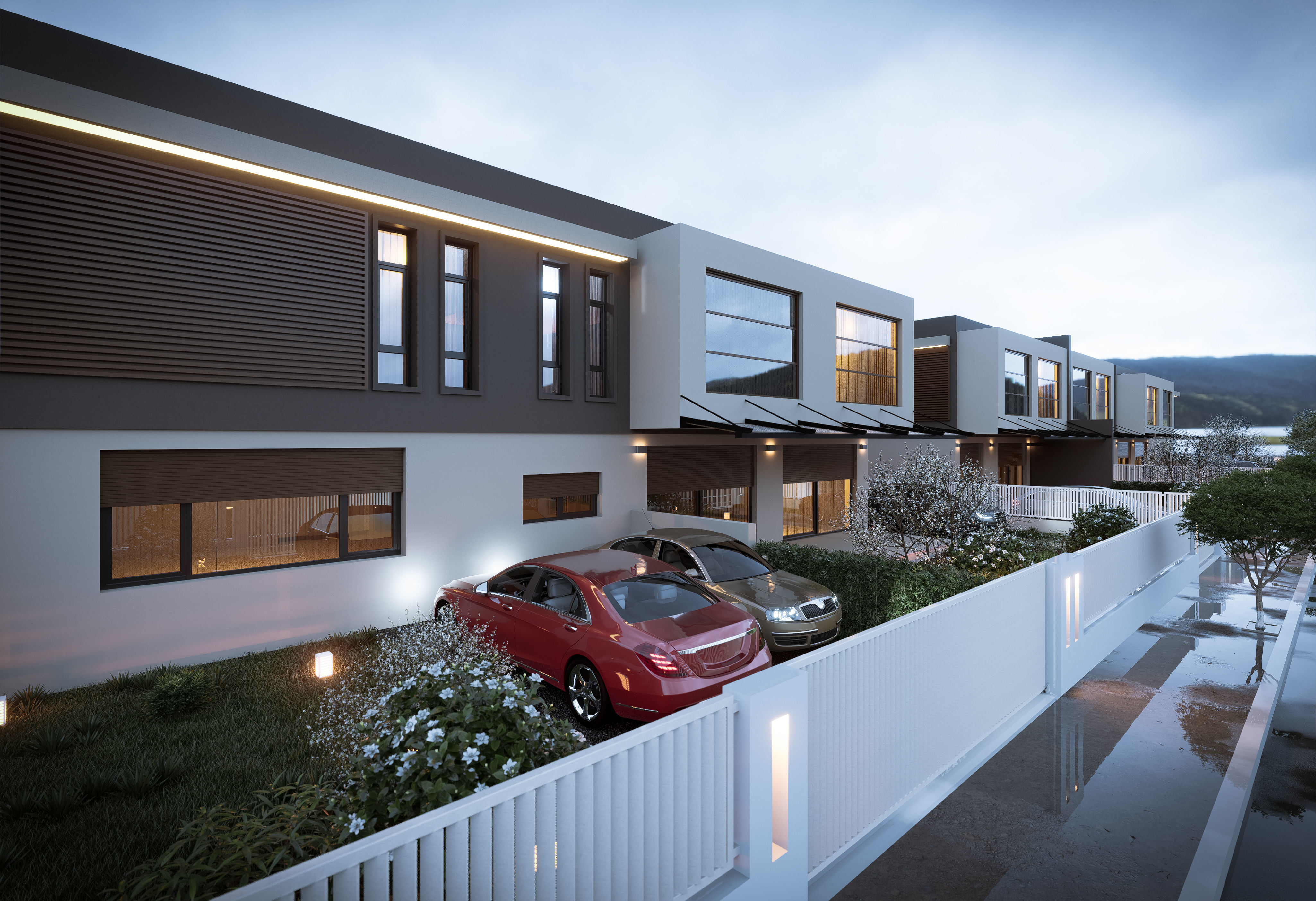 8 block villa project 3D model | CGTrader