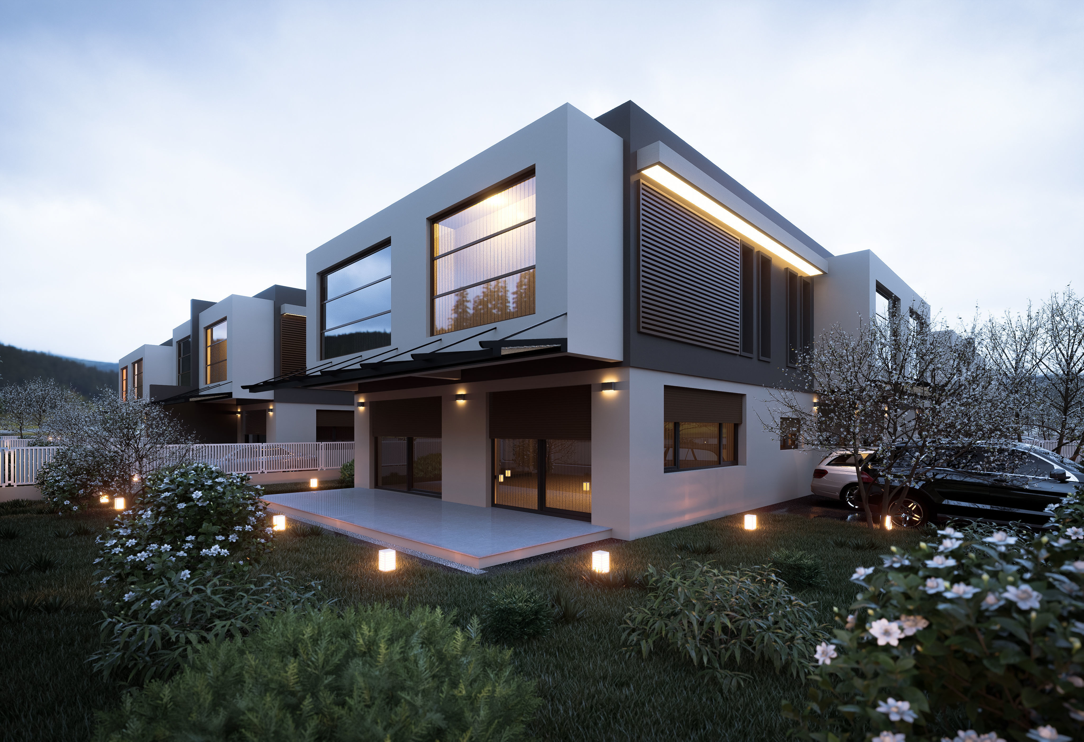 8 block villa project 3D model | CGTrader