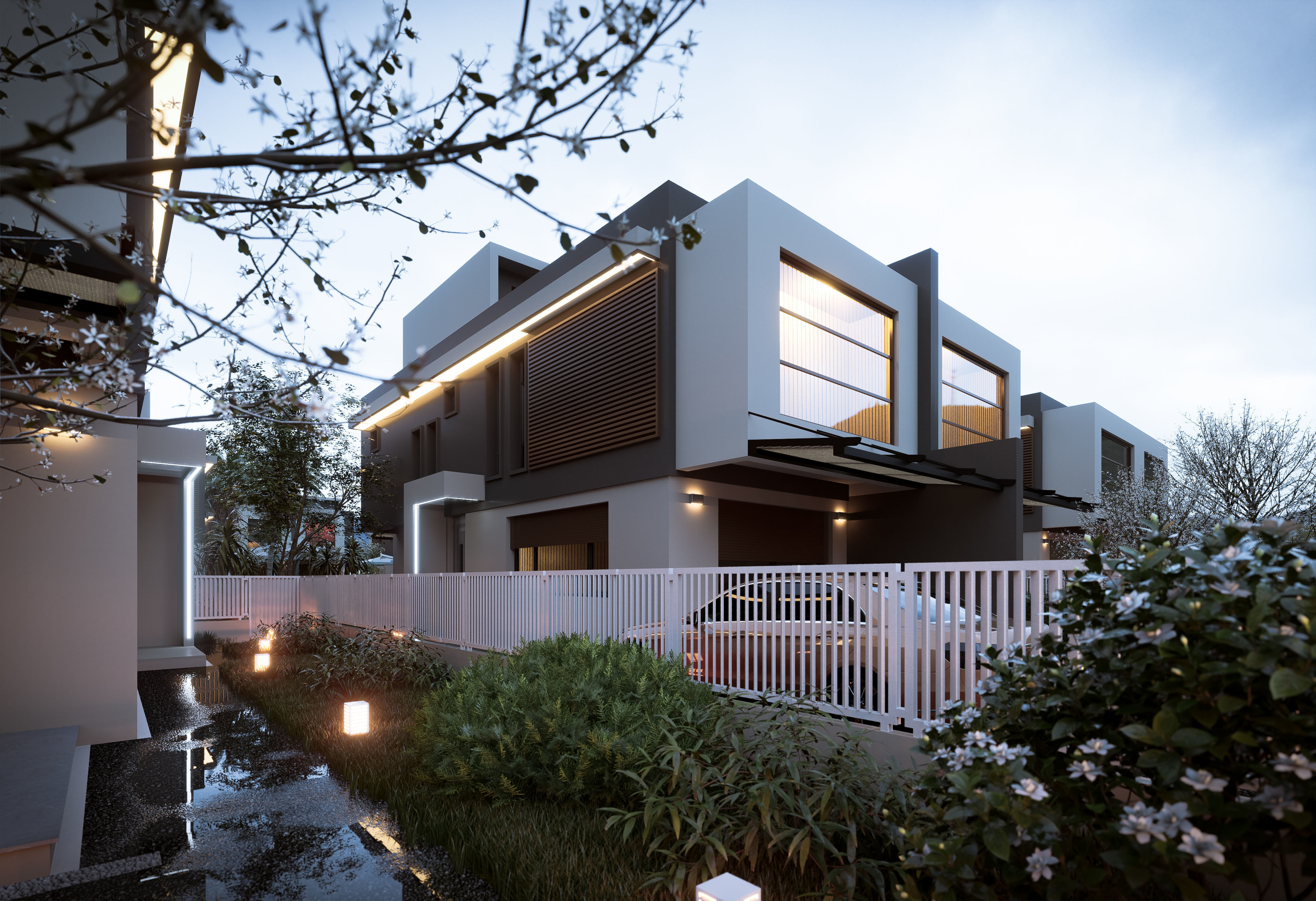 8 block villa project 3D model | CGTrader