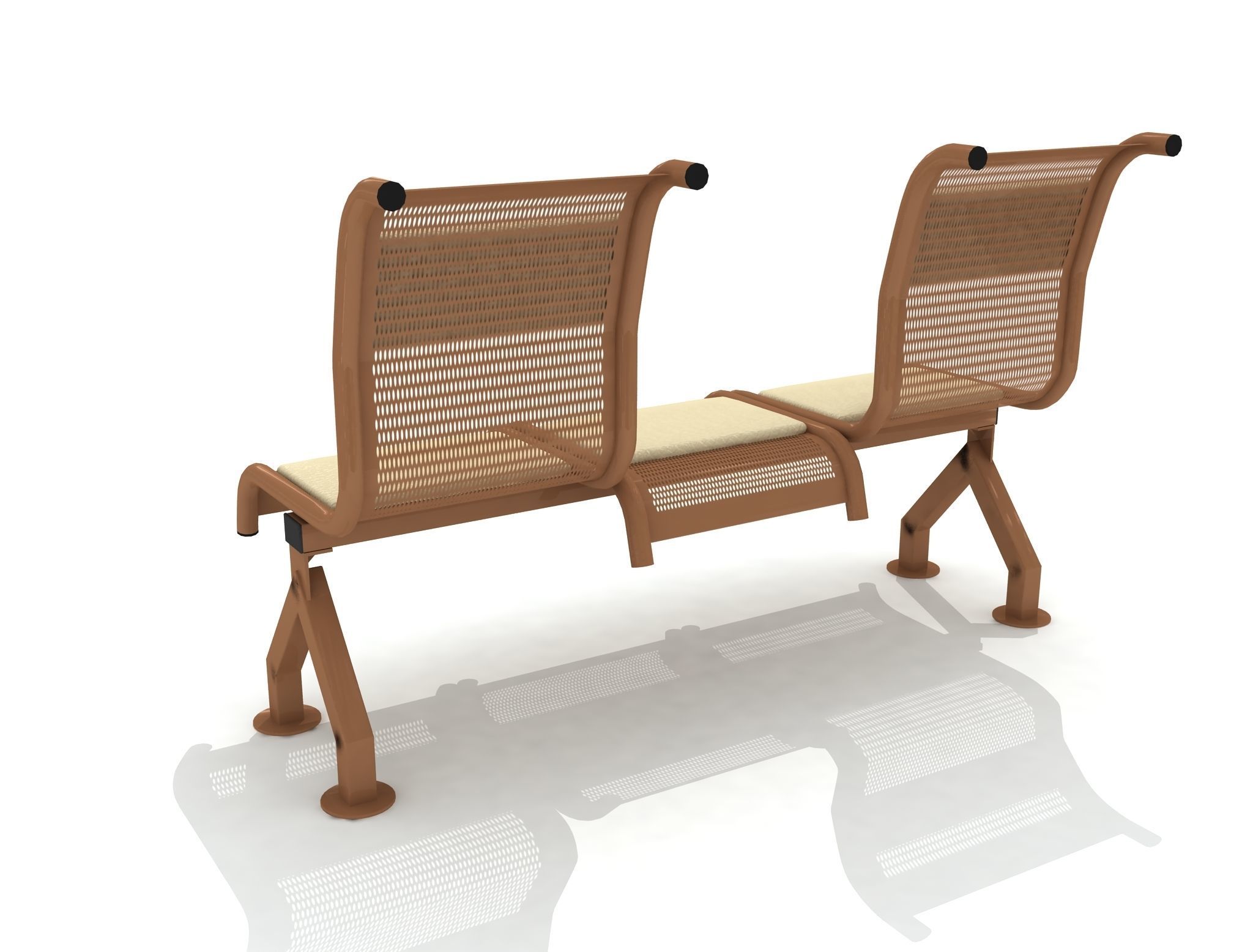 3D Metro Station Bench 13 3D model | CGTrader